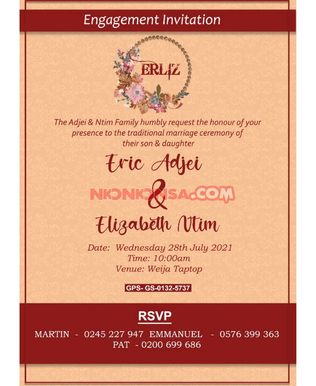Wedding Invitation Cards Of Funny Face’s Ex-wife Hit Online - Dicy Trends